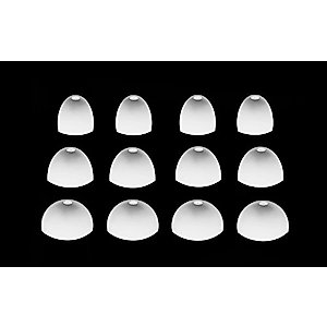 12pcs (N-W-RND) S/M/L Round Comfort Replacement Eartips Adapters Earbuds Compatible with Westone in Ear Earphones Headphones