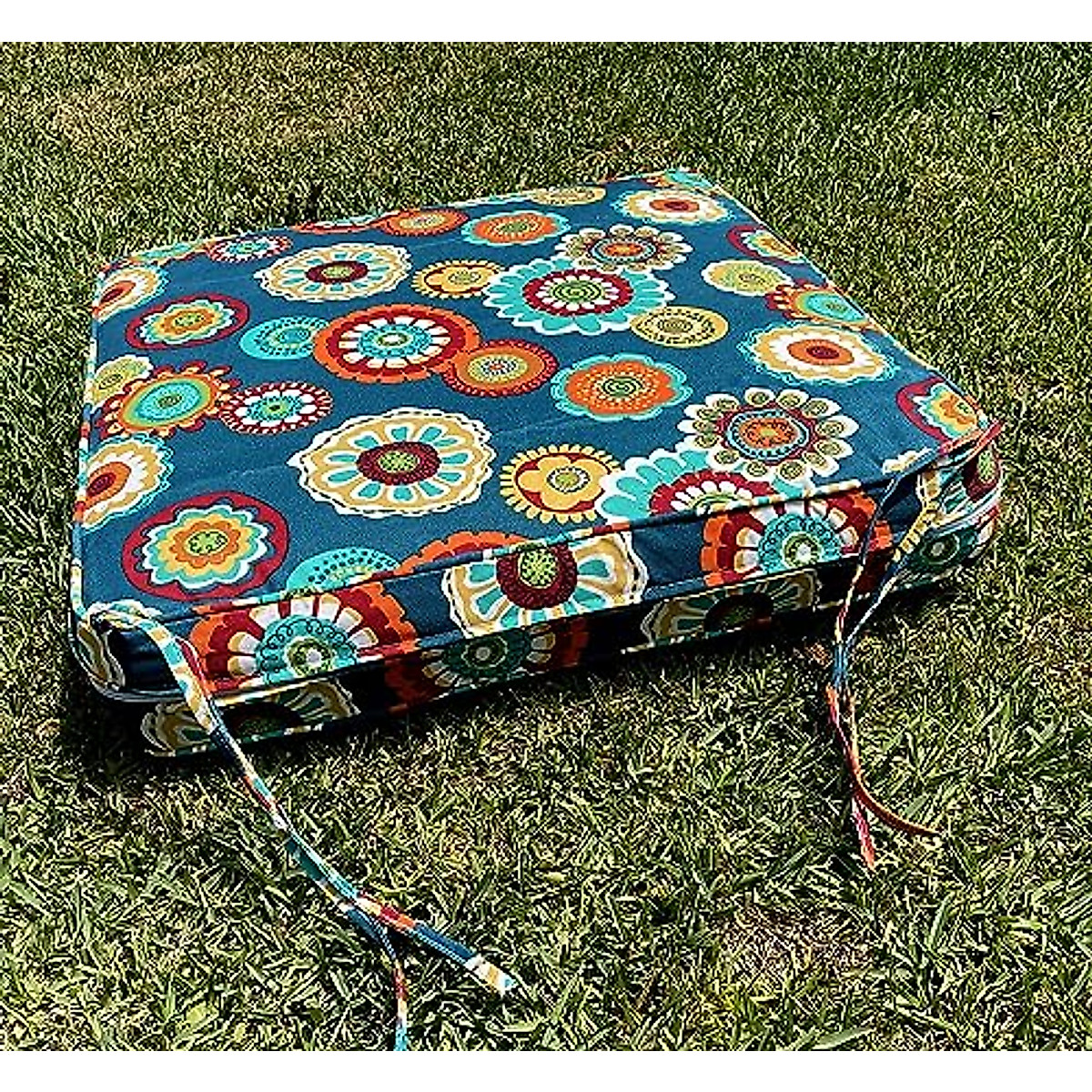 BELLRINO Outdoor Waterproof Patio Cushion Covers 24" X 22" X 4" Set of 4 Replacement Slipcovers Decorative Cushion Cover for Chair Seat Garden Bench Porch Couch P003-24X22X4-4PC Cover ONLY