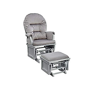 Suite Bebe Madison Glider Rocker and Ottoman, Grey and Light Grey