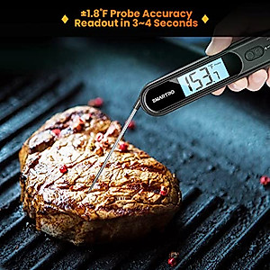 SMARTRO ST49 IR 2-in-1 Instant Meat Thermometer Infrared Thermometer for Cooking Food Grilling BBQ Kitchen Candy