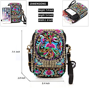 Vintage Travel Small Crossbody Bag for Women, Fashionable Cell Phone Purse Wrist-let Handbag