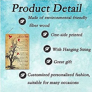 As I Sit In Heaven And Watch You Everyday Yard Garden Cardinalis Wooden Board Hanging Living Room Wall Decor Retro Home Bar Restaurant Men Cave Thanksgiving Gift 8x12 Inches