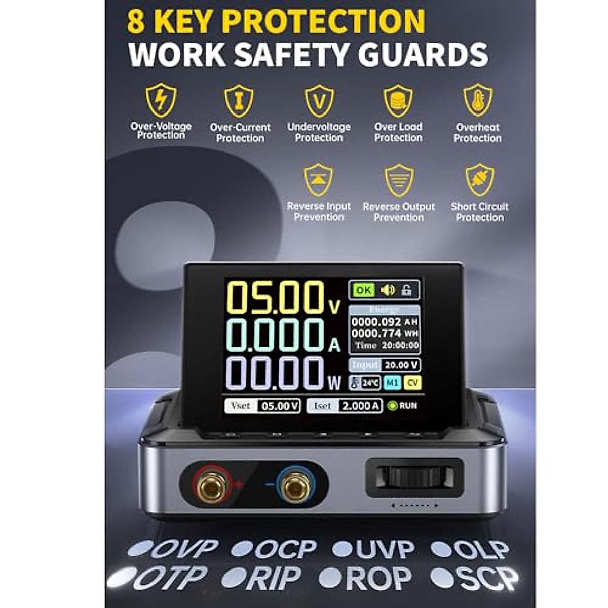 DC 5.0V-32V CNC DC Power Supply PC Programmable Regulated Switching Power Supply (US Plug 100 to 240V)