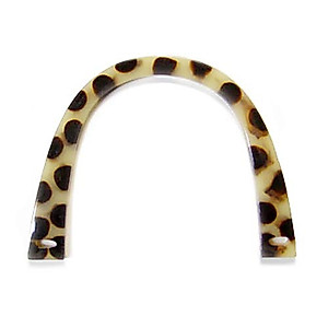 eJoyce 6-3/4" Acrylic Resin Handbag Handles by 1 pair, HD-004 (Beige Tortoise)