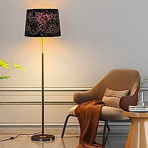 Double Medium Metal Lamp Shades Set of 2, ALUCSET Drum iron Lampshades for Table Lamp and Floor Light,10x12x8 inch (Sky Stars, 2 pcs pack)