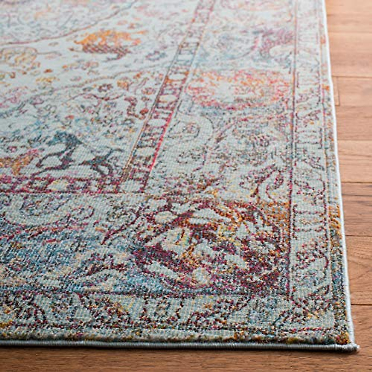 SAFAVIEH Luxor Collection 4' x 6' Turquoise / Aqua LUX330K Handmade Boho Chic Oriental Area Rug