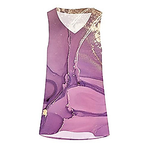 Tank Tops Women Generic 2023 Orange and Black Shirts for Summer Womens Denim Top Women Shirts Business Casual Camisole Tank Top Floral Print Short Sleeve Tops（8-Purple,Large）