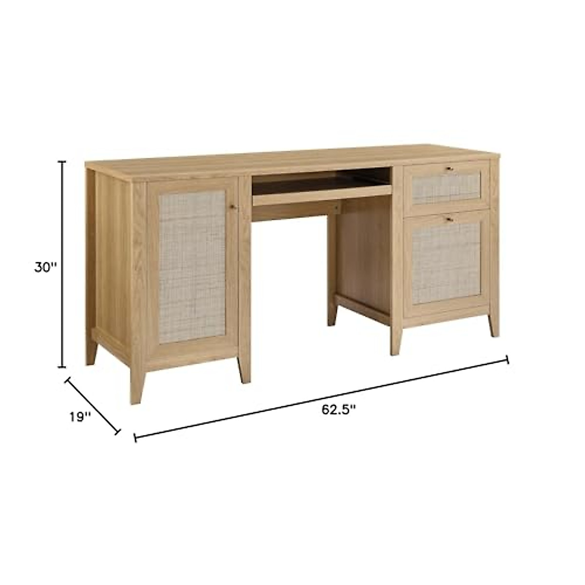 Modway Soma Desk, Oak, 63"