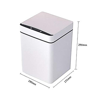 WENLII 12L Smart Trash Can Automatic Induction Infrared Motion Sensor Dustbin Home Kitchen Bathroom Waste Garbage Bin White