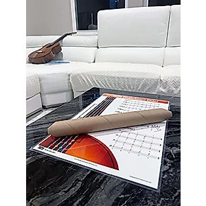 QMG Cello Fingering Chart with Color-Coded Notes, Cello Scales Techniques Suitable for All Levels