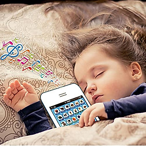 GAGINAN Baby Phone /Kids Tablet Learn Alphabets Words Numbers Music ABC Learning for Toddlers Educational Toy for 3Years+ (Blue)