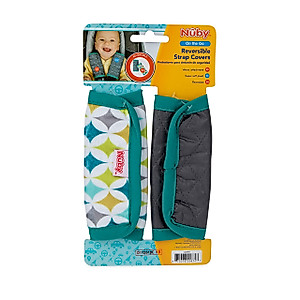Nuby Reversible Strap Covers for Strollers & Car Seats in Blue