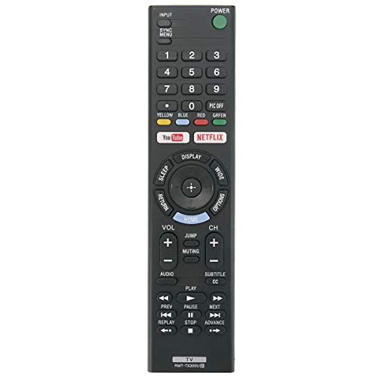 RMT-TX300U Replace Remote Applicable for Sony TV KD-55X720E KD-49X720E KD-43X720E KD-49X700E KD-43X700E KD-55X700E KD-60X690E KD-70X690E KD-65X730F KD-50X690E XBR-49X800E XBR-55X800E XBR-43X800E