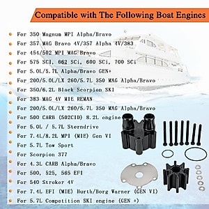 46-807151A14 Water Pump Housing & Impeller Repair Kit Replaces for Mercruiser Bravo 46-807151A14,by LIYYOO