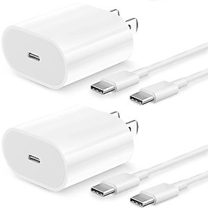 20W USB C Charger for iPad Pro 12.9/11 inch 2022/2021/2020/2018, iPad Air 5th/4th Generation, iPad 10th Generation, iPad Mini, iPhone 15 Pro Max, PD Block with 6.6ft Fast Charging Cable