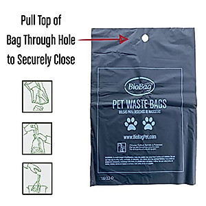 BioBag Premium Pet Waste Bags, Standard Size, 200 Count, Great For All Dog Breeds, Fits in Standard Park Dispensers