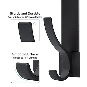 Optish Over The Door Hooks, Door Hanger Hooks, Over The Door Towel Racks for Bathroom with 12 Coat Hooks for Hanging Clothes Coats Towels, Fits 1-3/4" Thick Door