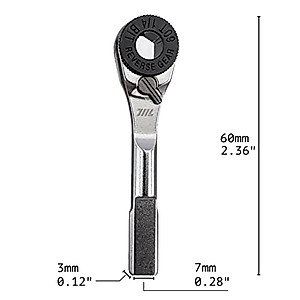 711L EDC Ratchet Wrench With 2 PCS of T9 and Security T10 Hex Bits I ¼” Hex Bit Ratchet Wrench 4 For Multitool Maintenance