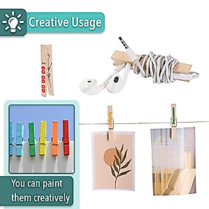 Mr. Pen- Wooden Clothes Pins, Natural Wood, 50 Pack, 2.9 Inch, Rust Resistant Clothes Pins Wooden, Clothes Pins for Classroom, Clothes Pins for Crafts, Large Clothes Pins Wood, Wooden Clothespins