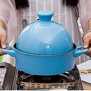 Casserole Dish with Lid Soup Pot Moroccan Tagine Cooking Pot, Large Cooking Tagine with Conical Cover, Tagine Cooking Pot for Different Cooking Styles, Lead-Free