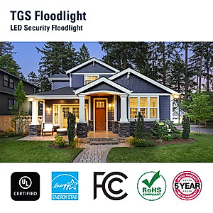 HALO TGS Outdoor Integrated LED Flood & Security Light Triple Round Head White