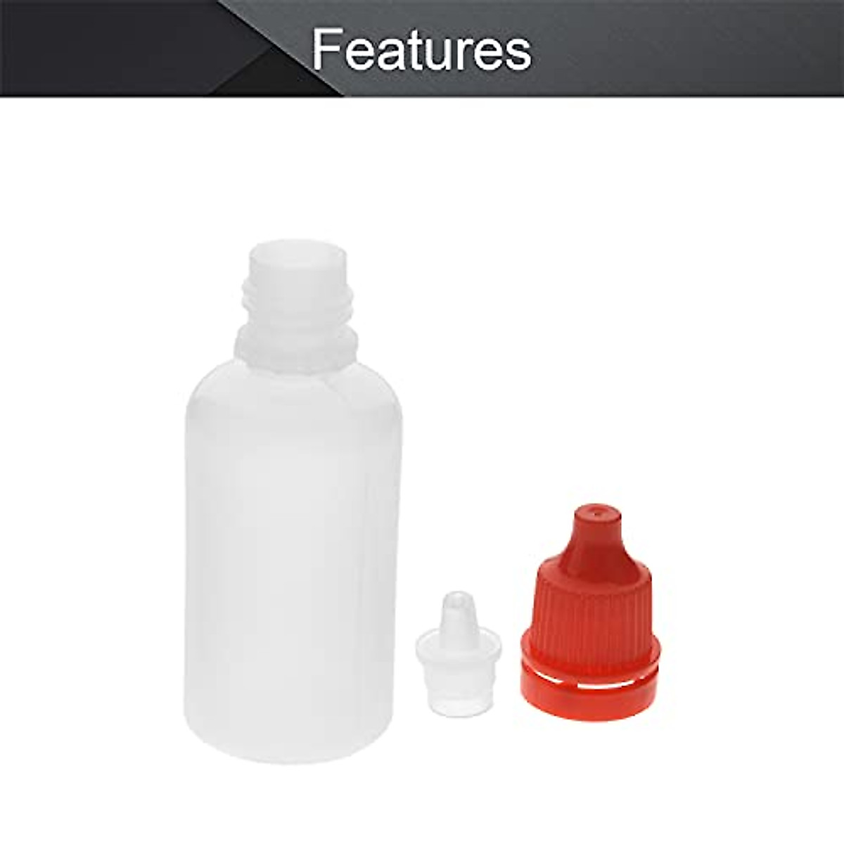 Othmro 0.7oz PE Lab Eye Plastic Dropper Bottles 20pcs, 20ml Squeezable Eye Liquid Dropper Thin Mouth Via of Liquid Sample Seal Storage Bottle with Childproof Red Cap