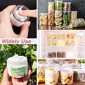 AMORIX 8oz Clear Plastic Jars with Lids 8 oz Plastic Containers with Lids + 20g Sample Containers (Set of 24) Airtight Container for Lip Scrub, Body Butters, Cream, Slime, Craft Storage