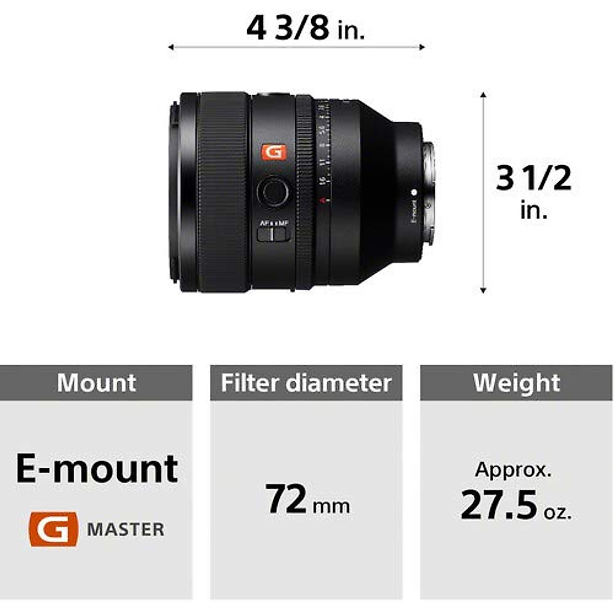 Sony FE 50mm F1.2 GM (SEL50F12GM) Full-Frame Lens Bundle with 3PC Filter Kit (W/UV, CPL, FLD), Gadget Bag, More | Sony 50mm Lens