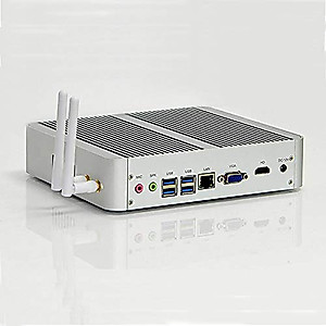 Kaby Lake i5 7200U Industrial PC,Fanless PC,Mini Box PC with 8G RAM 128G SSD Rich IO: DP HDMI USB3.0 LAN SD Card Reader Aluminum Case 4K Display