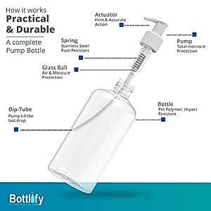 4 PCS Refillable Shampoo and Conditioner Bottles with Pump 8oz – Clear Plastic Pump Bottles Dispenser Empty - BPA Free Leak Proof Hand soap Dispenser Set with Travel Lock