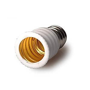 6pcs E12 to E14 Adapter,E12 to E14 Lamp Socket Adapter, Lamp Holder LED Bulb Base Adapter, E12 US Chandelier Base to E14 EU Candelabra Base Converter(6pcs E12 to E14 Adapter)