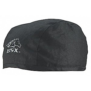 Welding Beanie Cap, Cotton, Black, PK12