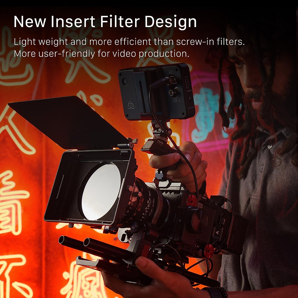 Tilta Mirage Matte Box | 4” x 5.6” and New 95mm Circular Filters | (67/72/77/82mm) Adapter Rings | Lightweight | Cartridge Filter Design | Prevents Vignetting | (Matte Box+VND)