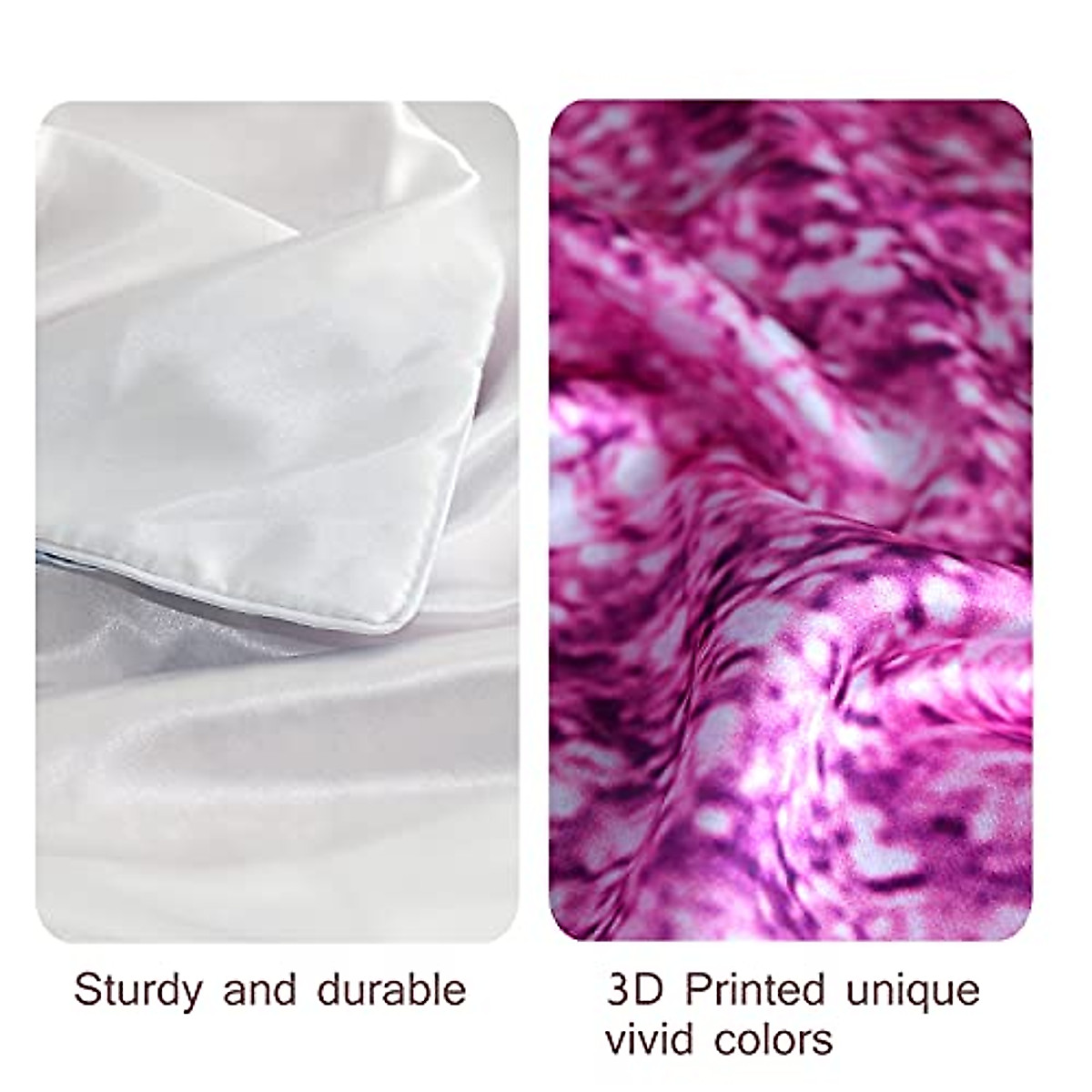 BlessLiving Satin Pillow Case for Women - 2 Pack Bohemian Standard(20''x26'') Mandala Pillowcase - Set of 2 Red Boho Silk Pillowcase with Envelope Closure