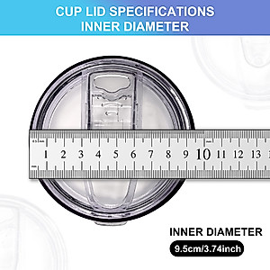 30 OZ - 2 Replacement Lids for Yeti Tumblers-3.7 to 3.74 INCH Diameter - Spill Proof Lids- Tumbler Lid for Yeti Tumbler 30 oz, Replacement Lids for Stainless Steel Tumbler Travel Cup, Yeti cup lids