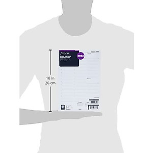 Filofax Refill, Deskfax, Week-to-View with Appointments, White Paper, English, 2023 (C68612-23), 7 inches X 10 inches