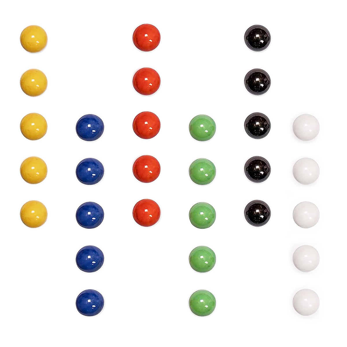 SKEMIX 30 new Solid Color Replacement Marbles Wahoo Aggravation Board game GLASS Wa Hoo