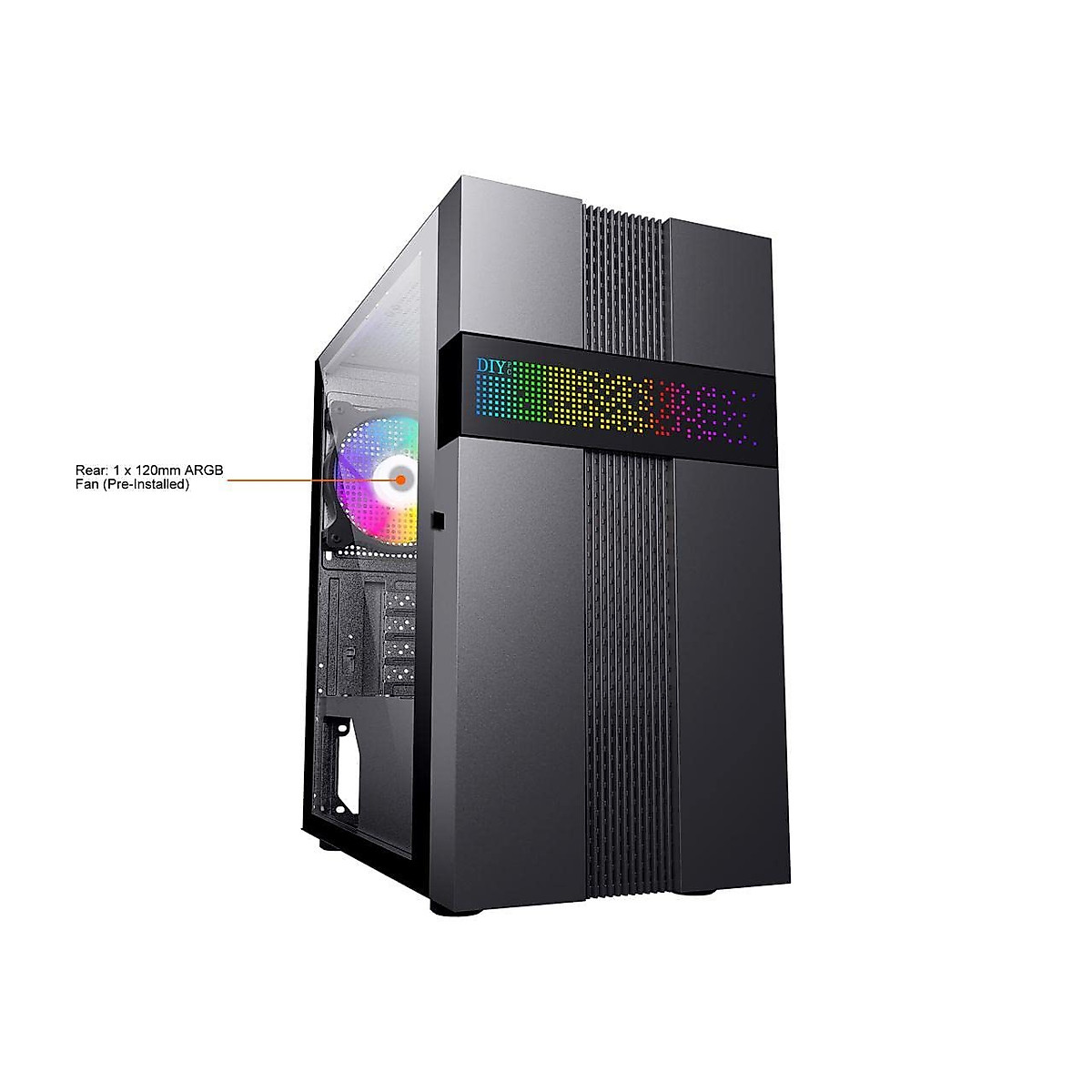 Diypc ARGB-Q8-BK Case Diypc Argb-q8-bk R