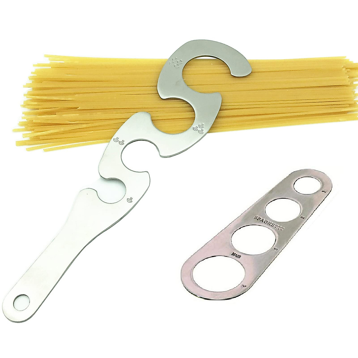 Spaghetti Pasta Measure Stainless Steel Spaghetti Measurer Tool 4 Serving Portion Control Pasta Cooking Tool Kitchen Gadgets 2 Pcs Different structure