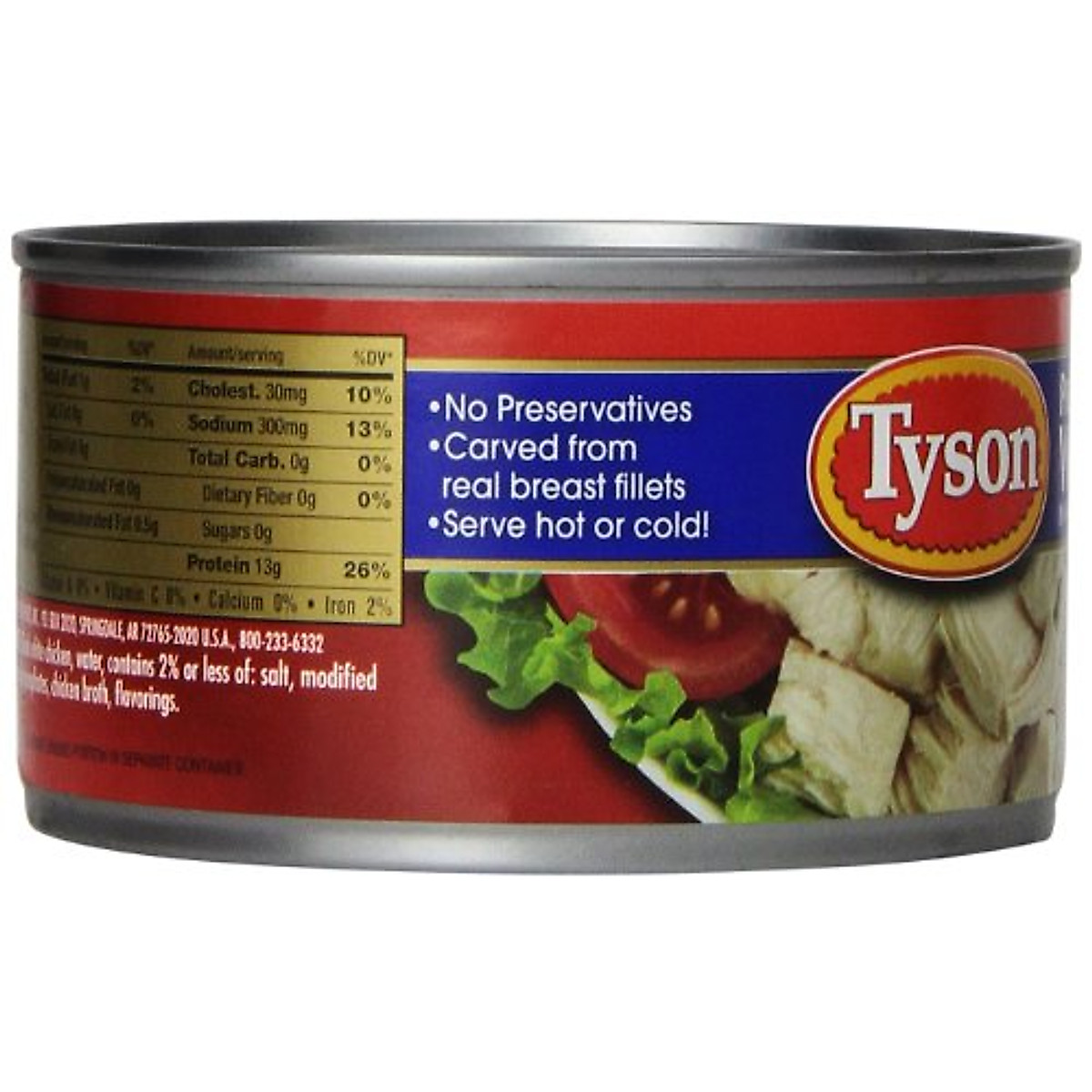 Tyson Chunk Chicken Breast, 12.5-Ounce Cans (Pack of 12)