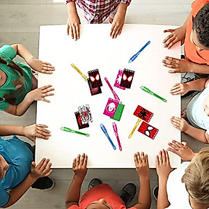 Jiaoohoo Spider Hero Party Favors | Set of 12 Invisible Ink Pen and Mini Notepads | Goodie Bag Stuffers for Superhero Game Party, Gifts, Classroom Prizes