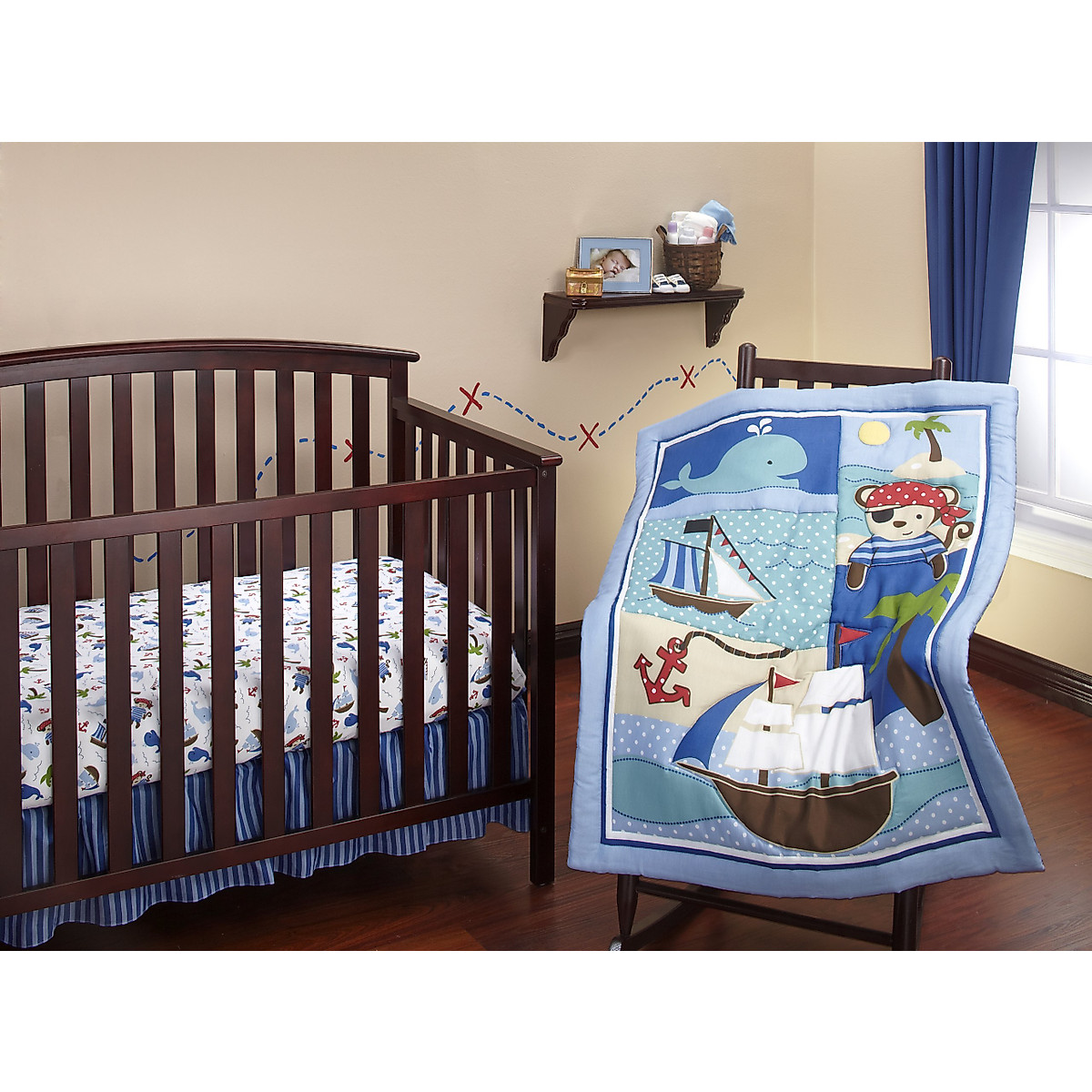 Little Bedding 3 Piece Comforter Set, Baby Buccaneer