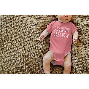 Olive Loves Apple Cousin Crew Cursive T-Shirts and Bodysuits for Baby and Toddler Fun Family Matching Outfits White on Mauve Bodysuit 6 Months