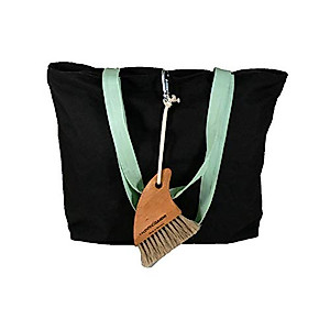 Valentino Garemi Sand Beach Cleaning Brush – Body Skin Feet Sand Remove Eliminate – Easy Beach Bag Clip – Genuine Soft Horse Hair, Shark Fin Design – Made in Germany