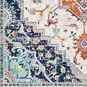 Artistic Weavers Area Rug, Orange/Aqua