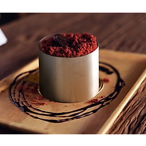 Cake Rings 6 Packs 2.4 x 2 inch Stainless Steel Nonstick Tart Ring Round Ring Molds Mousse Dessert Rings Tart Molds for Baking (6 x tall)