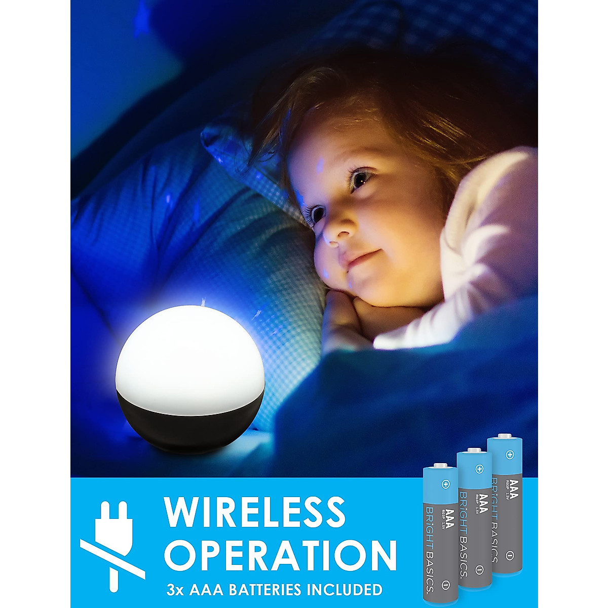 Bright Basics Ultra Bright LED Vanity Light Portable Wireless Ball Lamp Mirror Lights