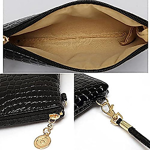 Faux Leather Clutch Wallet Purses Small Envelope Crossbody Bags for Women Shoulder Bag Handbags Phone Bag, Birthday Gifts Rose Red