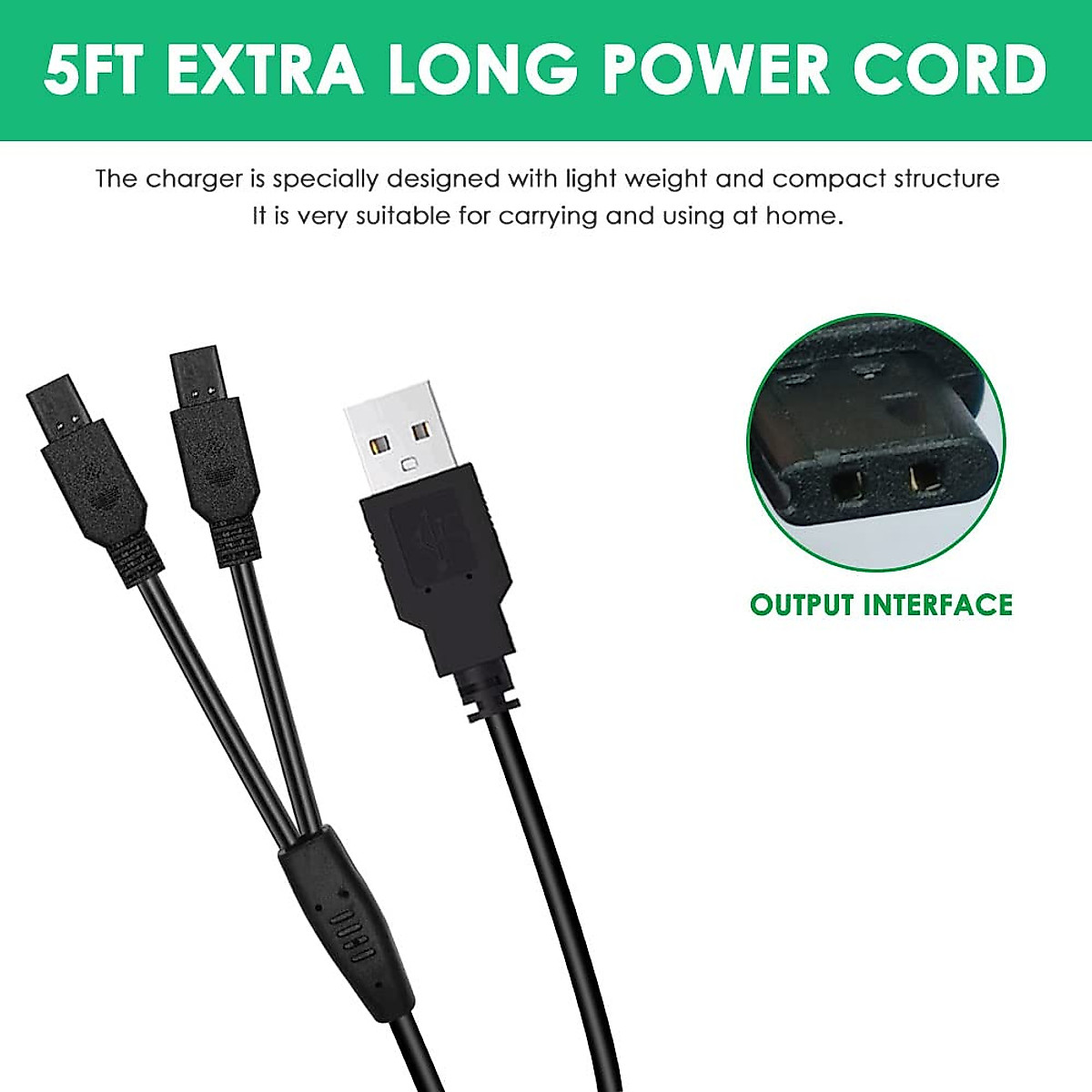 Mrgru Replacement Charger Cable Compatible with SportDOG SD-425 SD-425S SD-425CAMO SD-825 Remote Trainer Power Cord Adapter