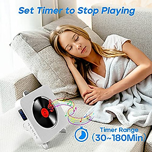 Wall CD Player,Upgraded(KC809),ROADOM CD Players for Home,Bluetooth Speakers & FM Radio with LCD Screen,Wall Mounted CD Player with IR Remote Control, Supports CD/Bluetooth/FM Radio/U Disk/SD Card/AUX
